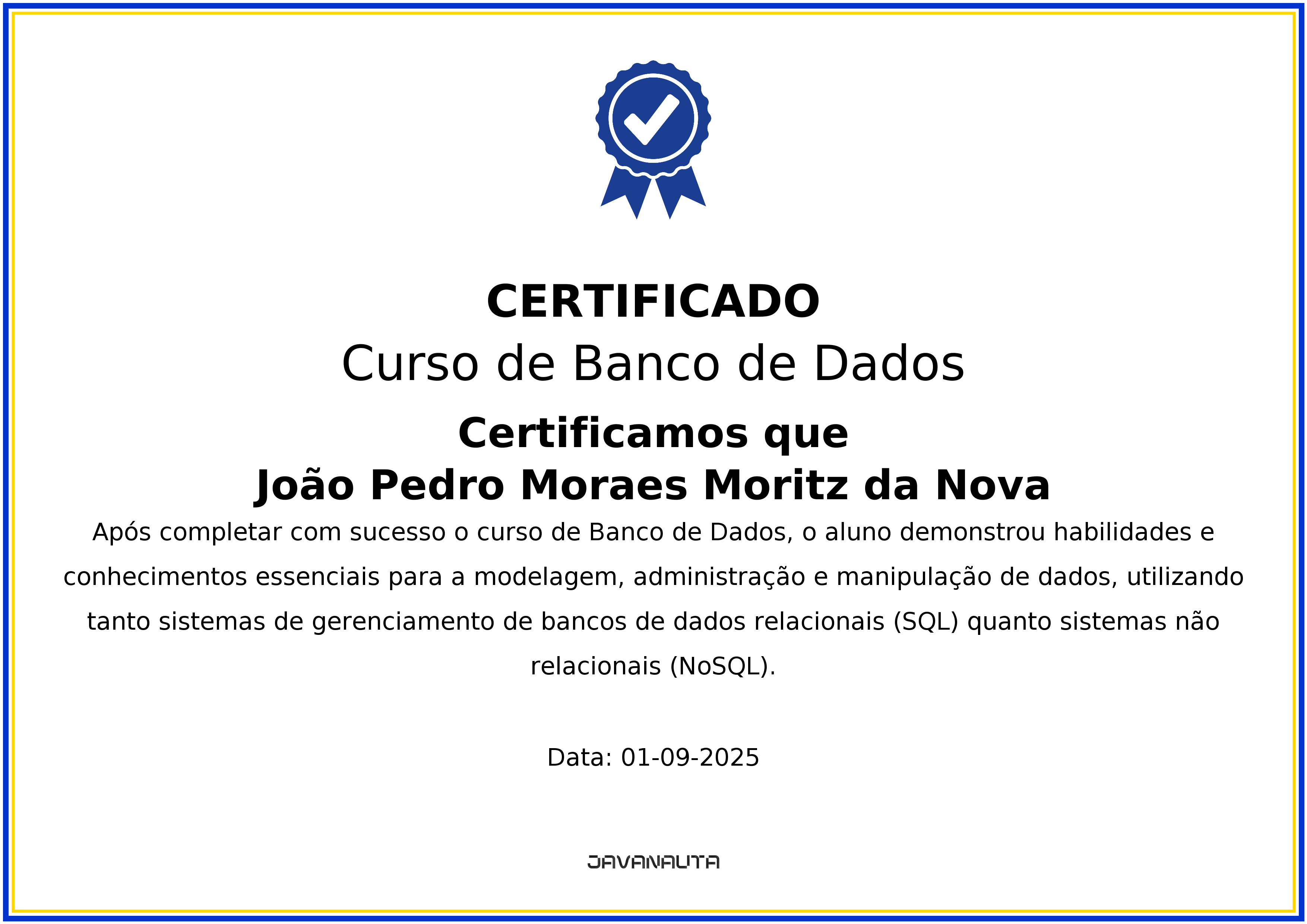João Pedro da Nova - Desenvolvedor Back-End | Java | SQL | MongoDB ...